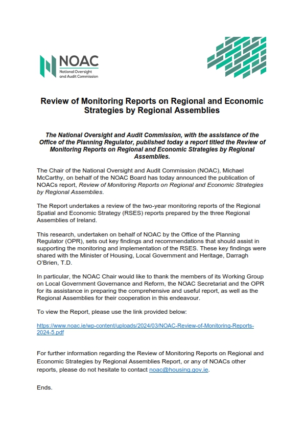 Report 64 : Review of monitoring reports on regional and economic ...