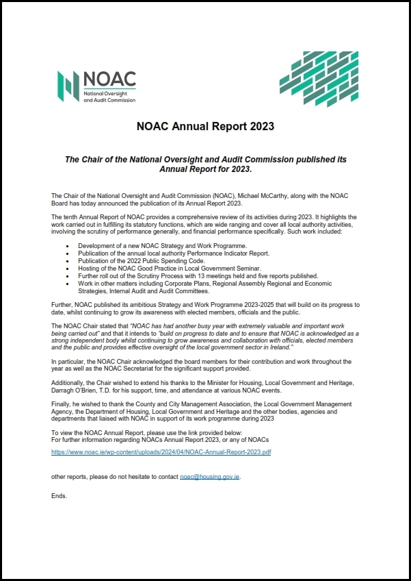 NOAC Annual Report - National Oversight & Audit Commission